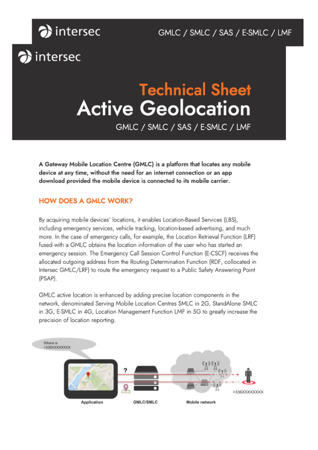 Technical sheet - Active location - GMLC/SMLC